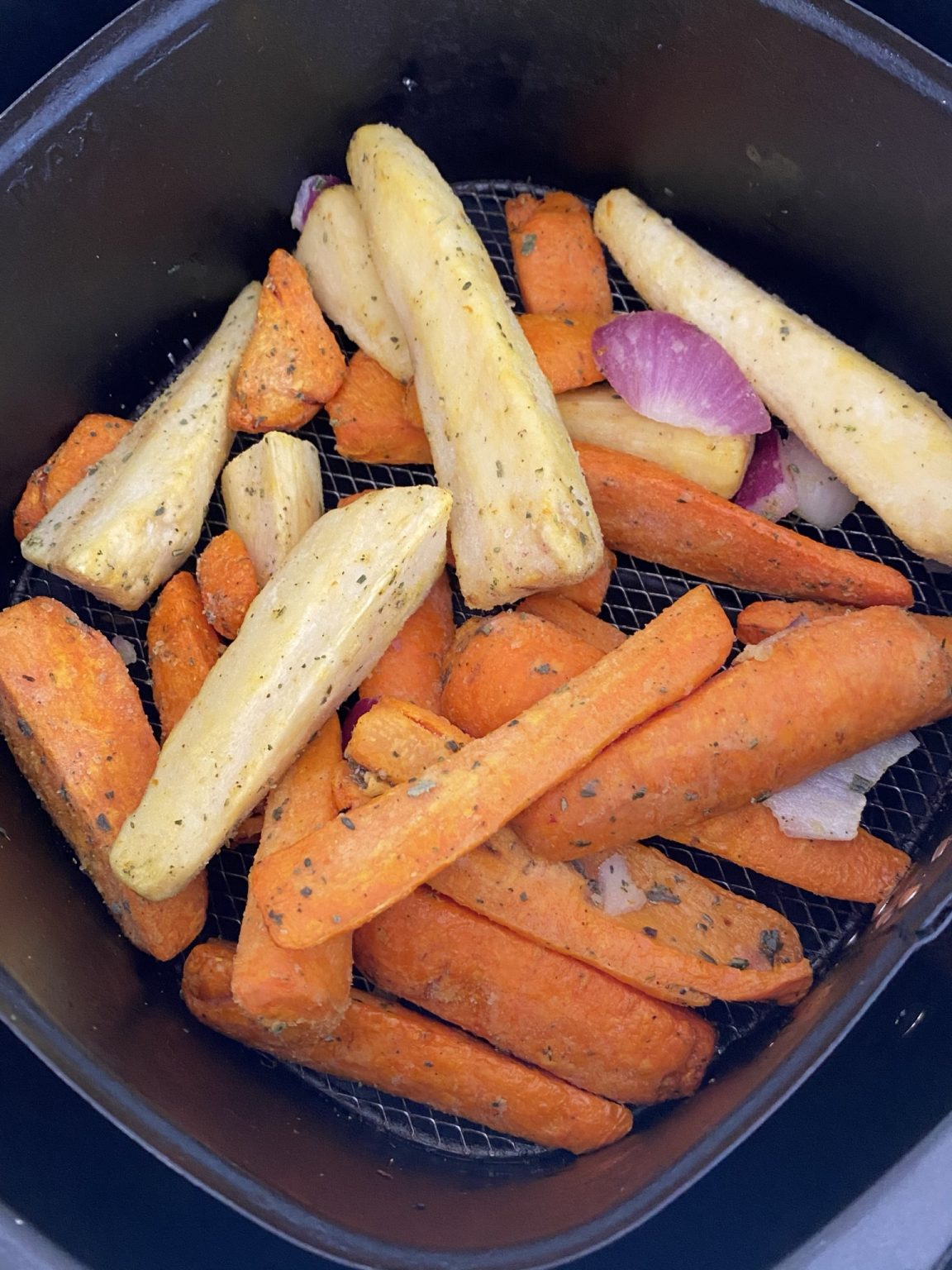 Air Fryer Frozen Parsnips & Carrots | Recipe This