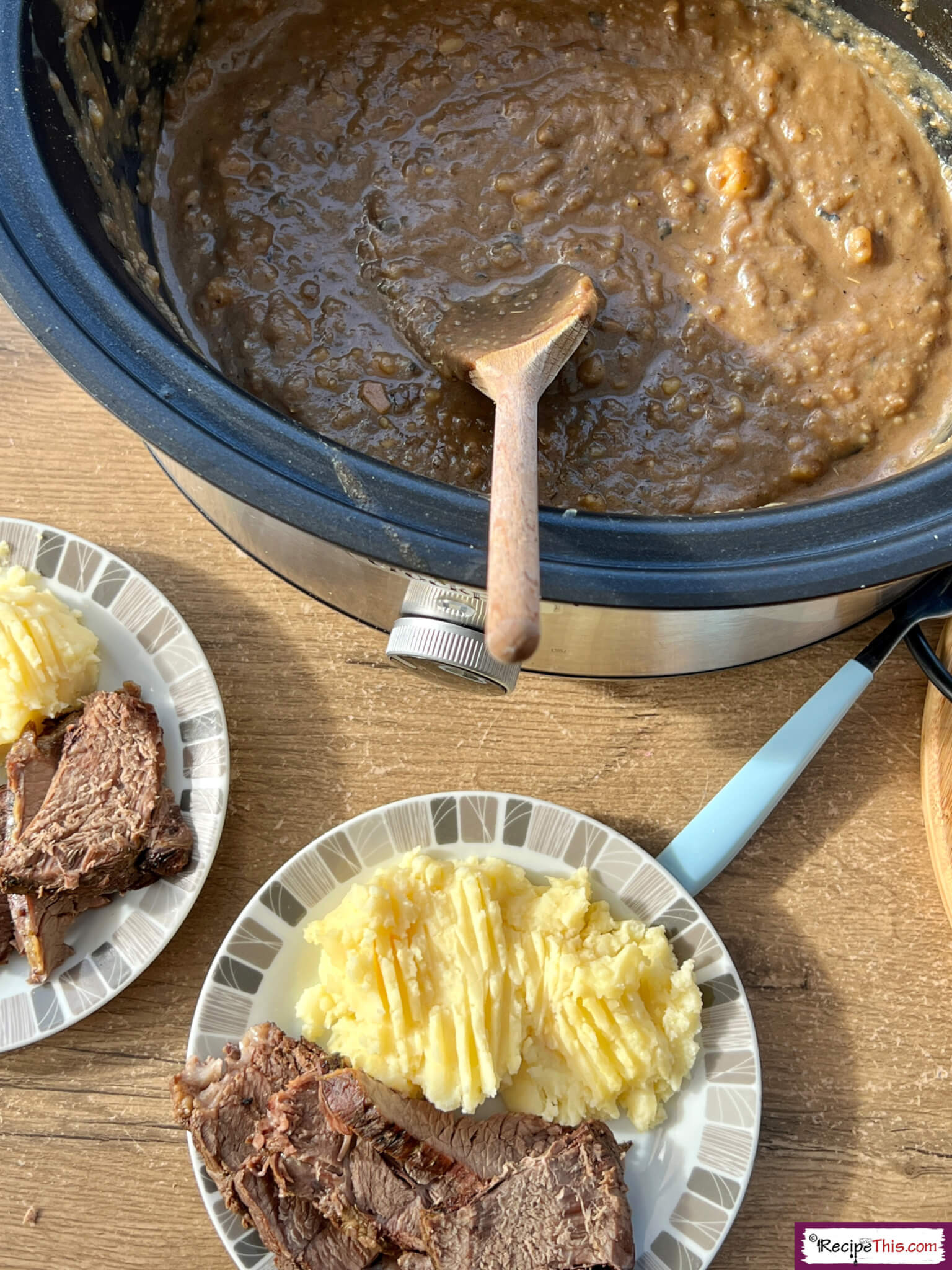 Slow Cooker Braised Steak & Onions | Recipe This