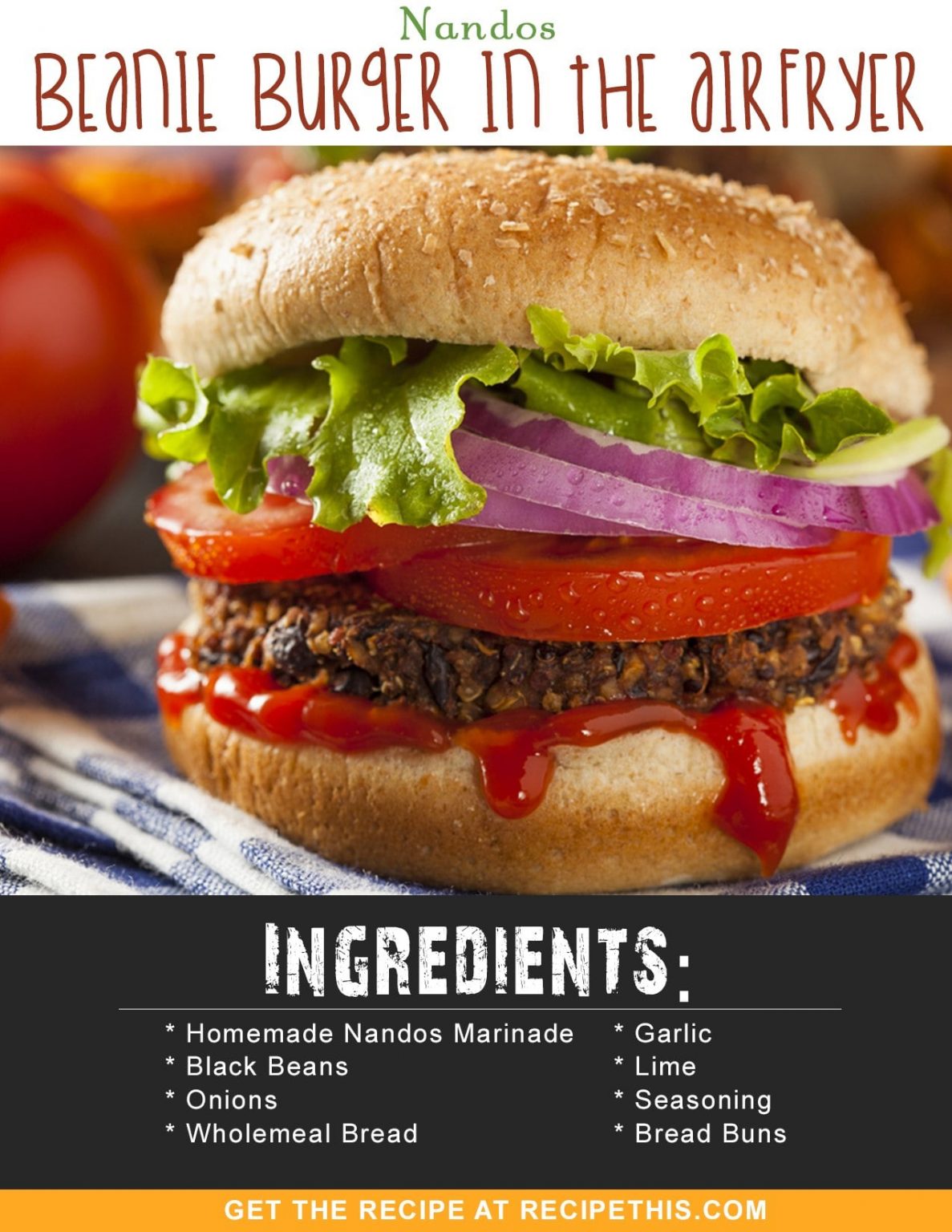 Recipe This | Nandos Beanie Burger In The Air Fryer