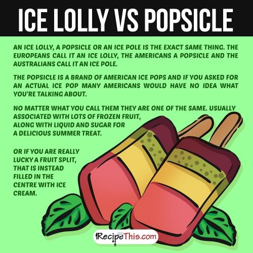 Ice Lolly Vs Popsicle | Recipe This