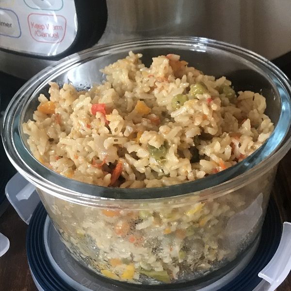 Instant Pot Brown Rice & Vegetables | Recipe This