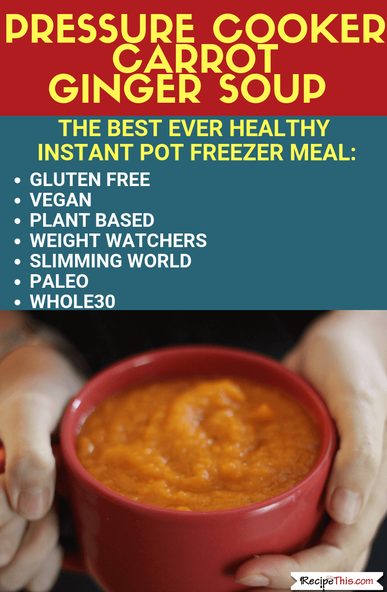 Pressure Cooker Carrot Ginger Soup – Healthy Instant Pot Freezer Meal ...