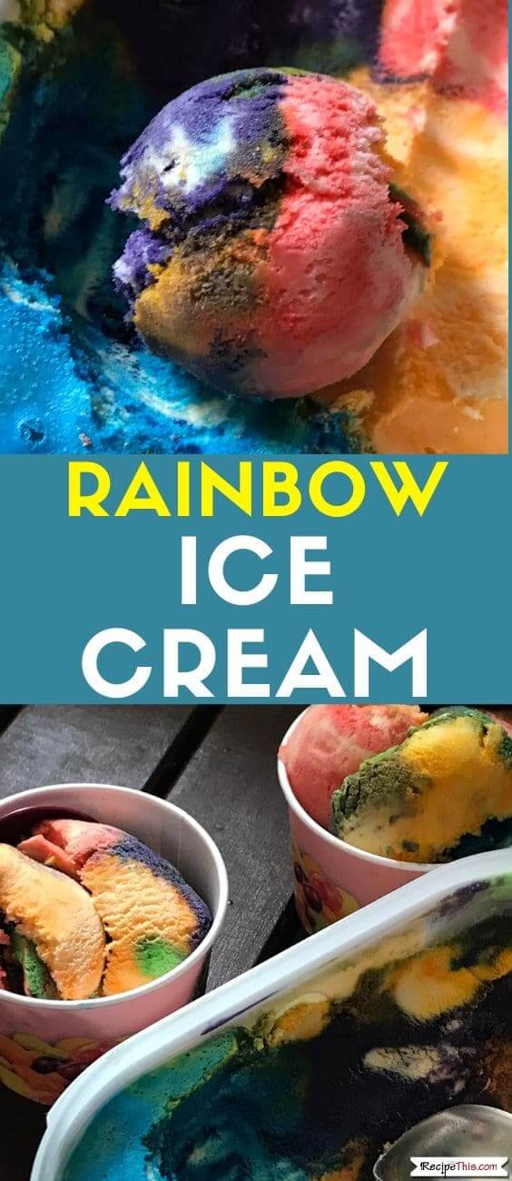 Rainbow Ice Cream In The Ice Cream Maker | Recipe This