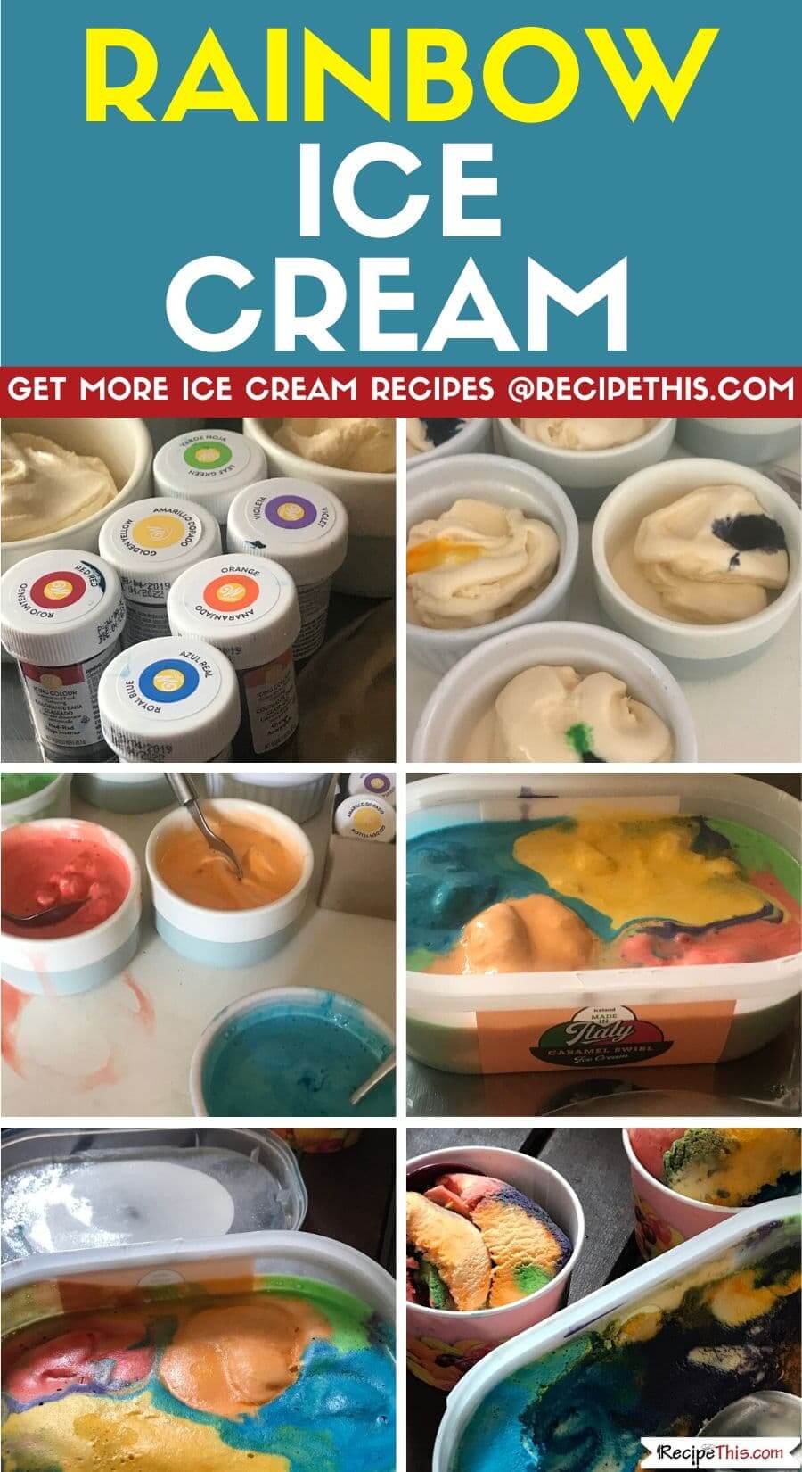 Rainbow Ice Cream In The Ice Cream Maker | Recipe This