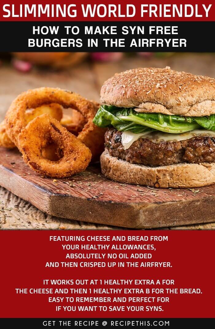 Slimming World Recipes - How To Make Syn Free Burgers In The Airfryer ...