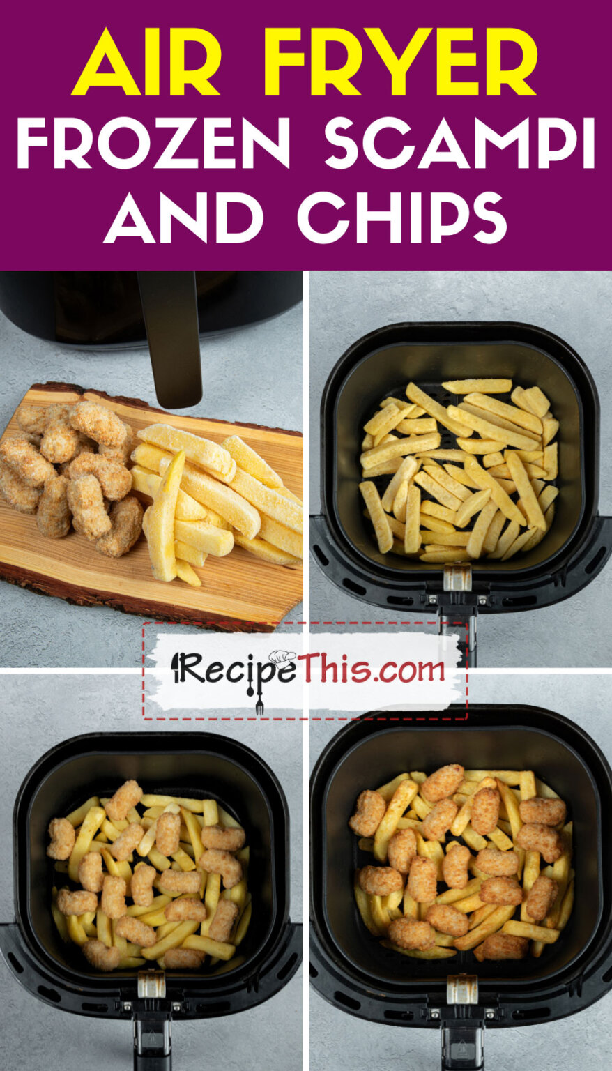 Air Fryer Frozen Scampi & Chips | Recipe This