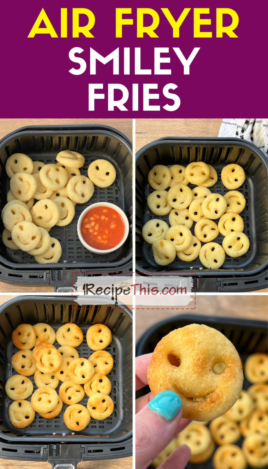 Air Fryer Frozen Smiley Fries | Recipe This
