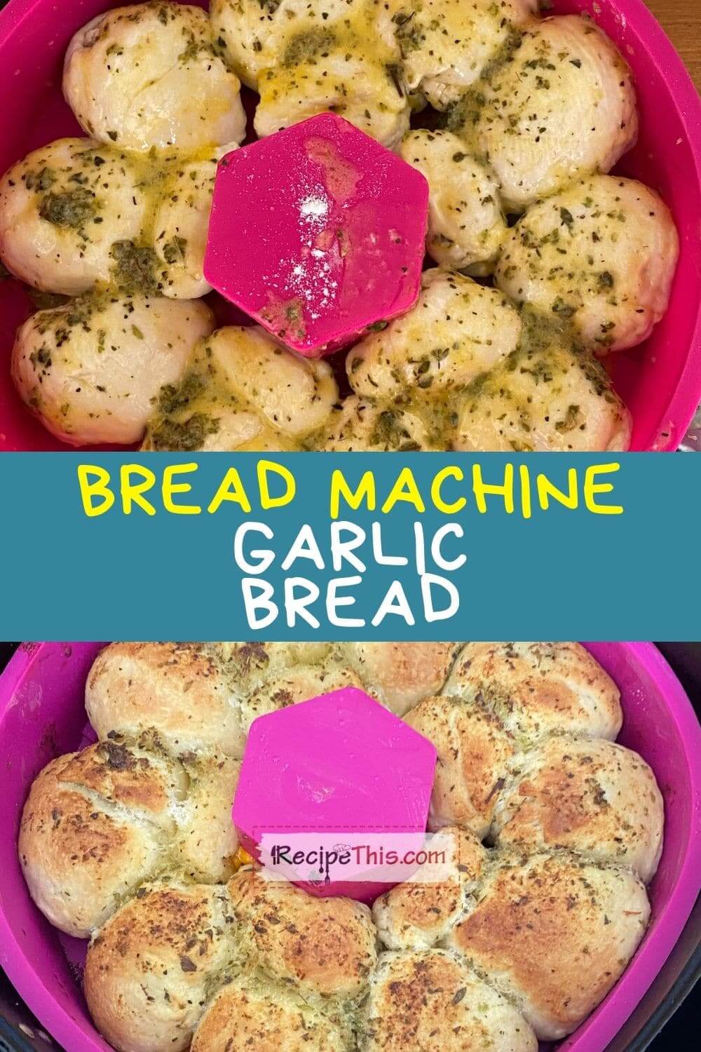 Bread Machine Garlic Bread Pull Apart Rolls | Recipe This