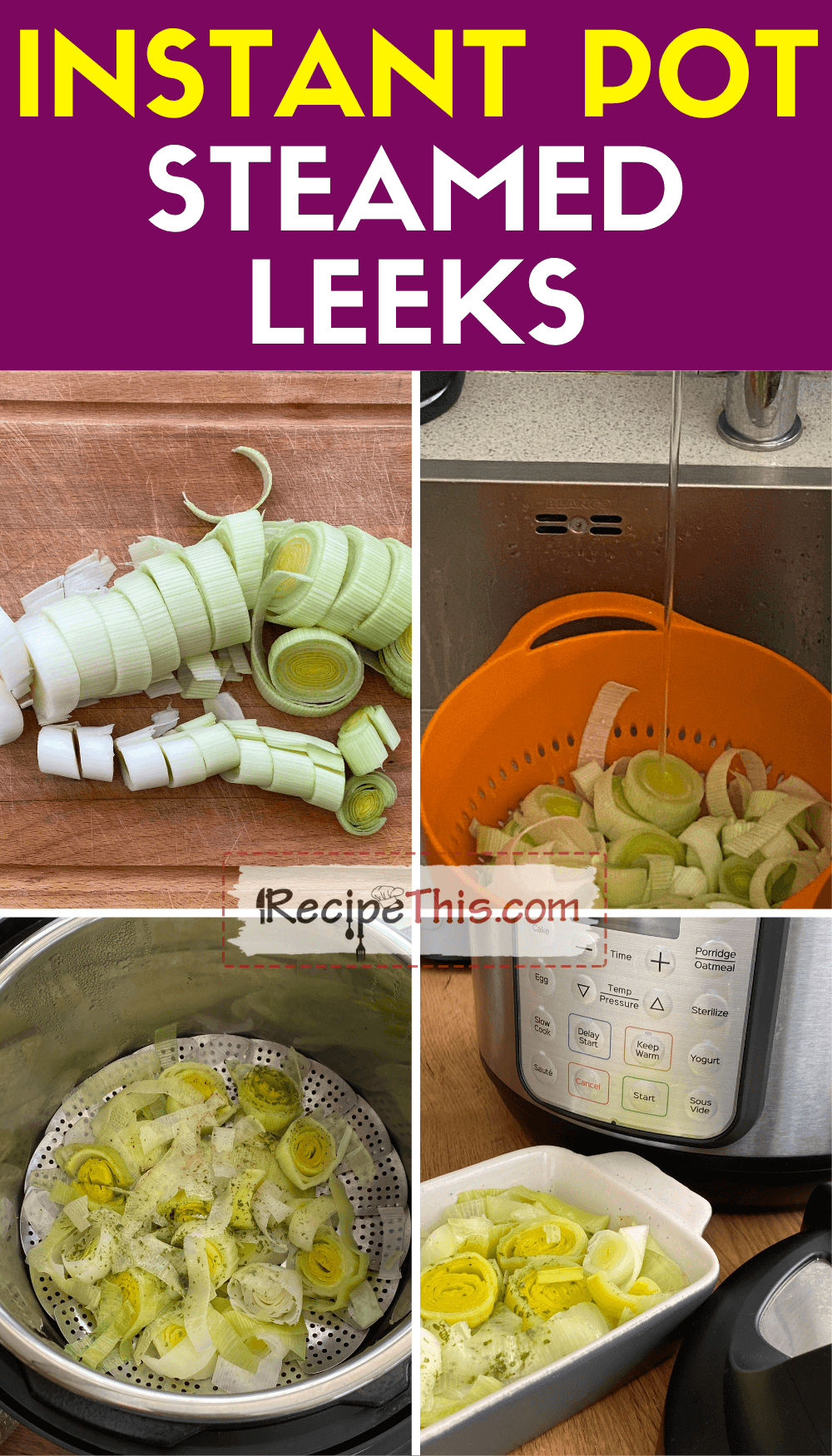 Instant Pot Steamed Leeks | Recipe This