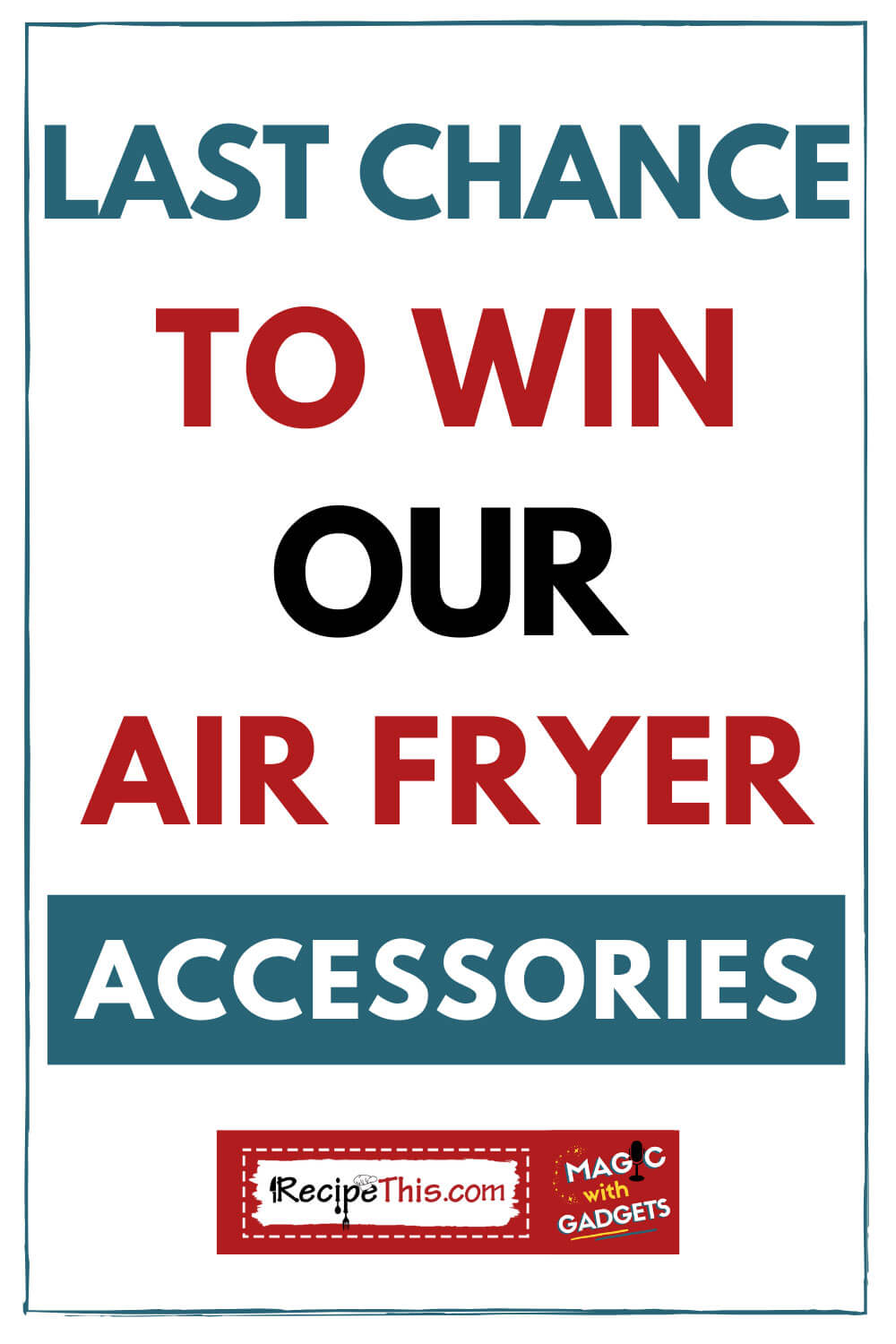 Last Chance To Win The Air Fryer Cookbook Giveaway | Recipe This