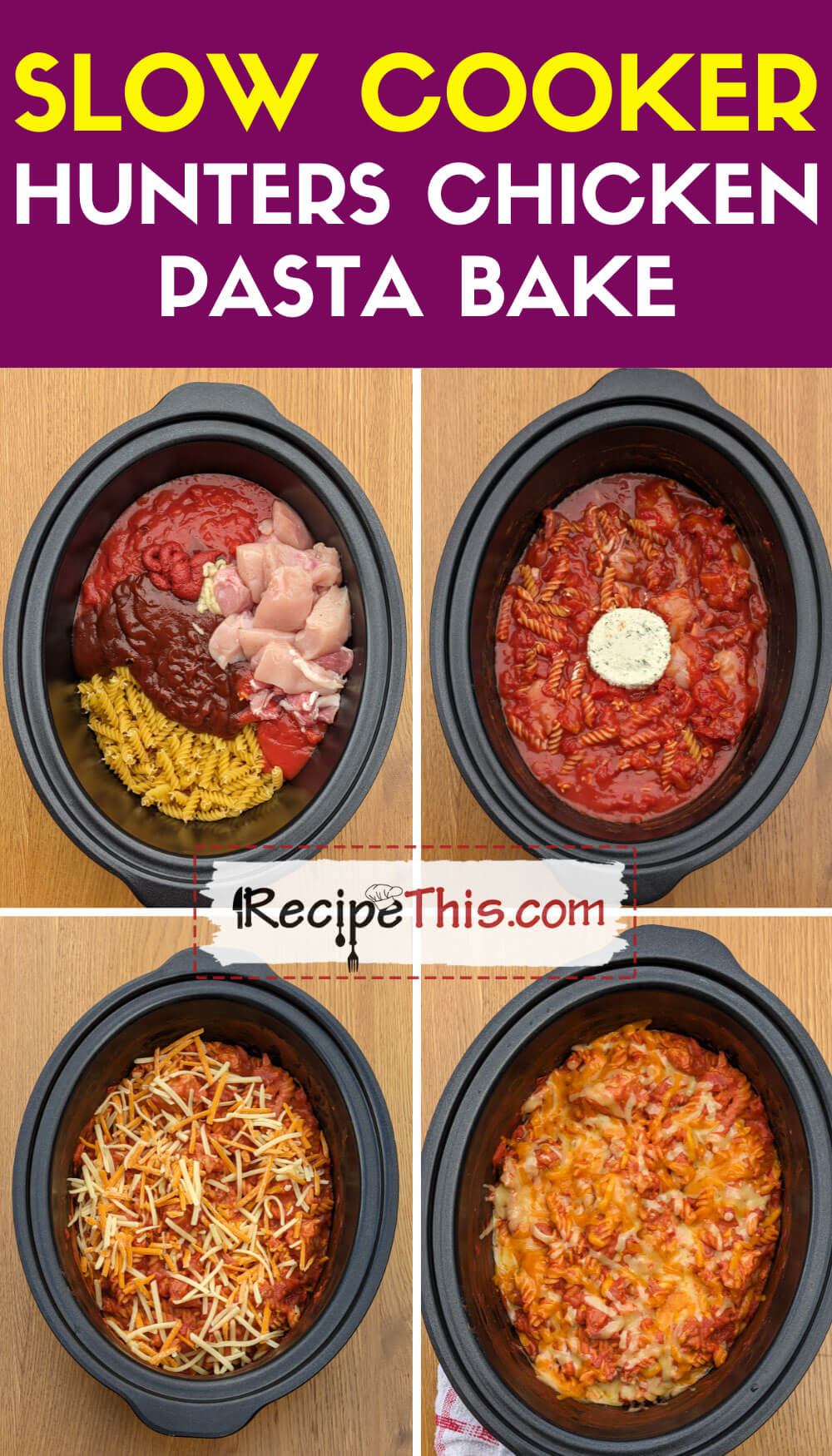 Slow Cooker Hunters Chicken Pasta Bake | Recipe This